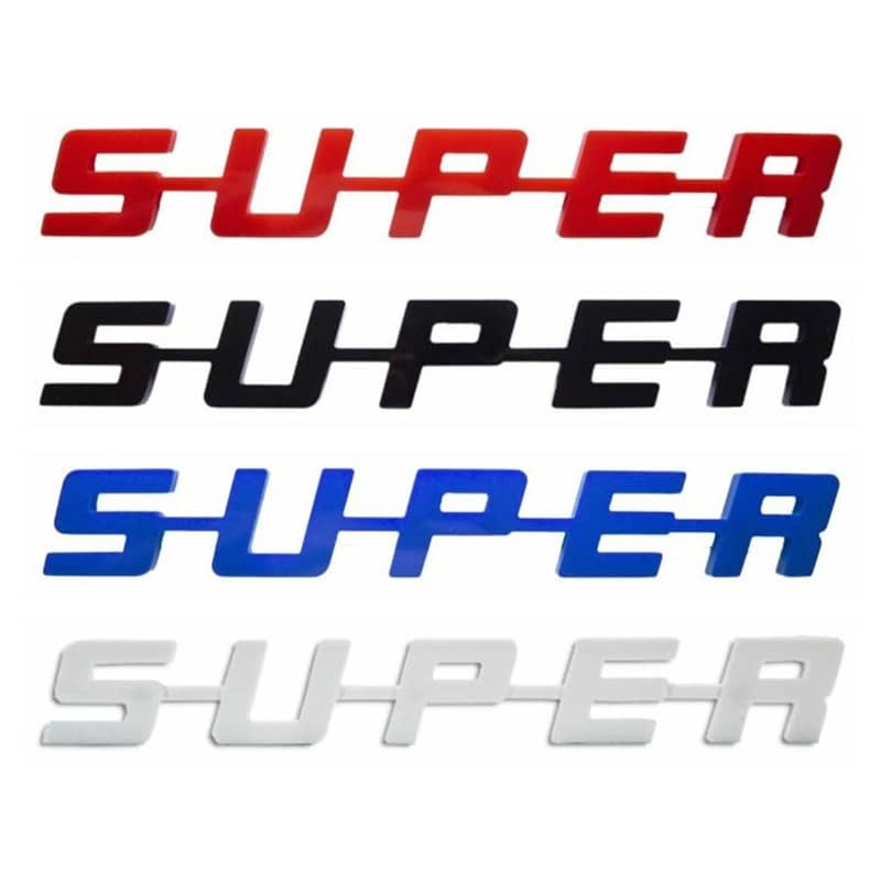 Logo SUPER Scania accessoire compatible Old School 45 x 6 cm En acr...