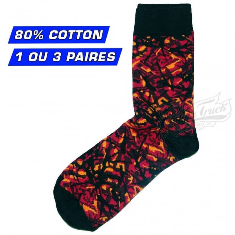 Chaussettes en Tissu Danois rouge Pour le look dans votre cabine CH...