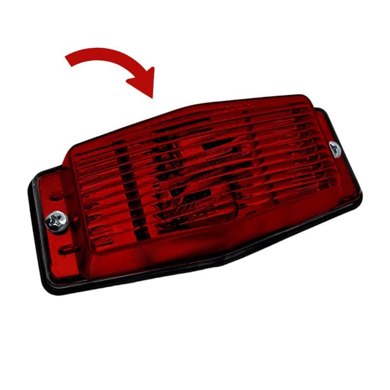 Cabochon Rouge teinté pour Feu Double Ampoule effet fumé Facile à r...