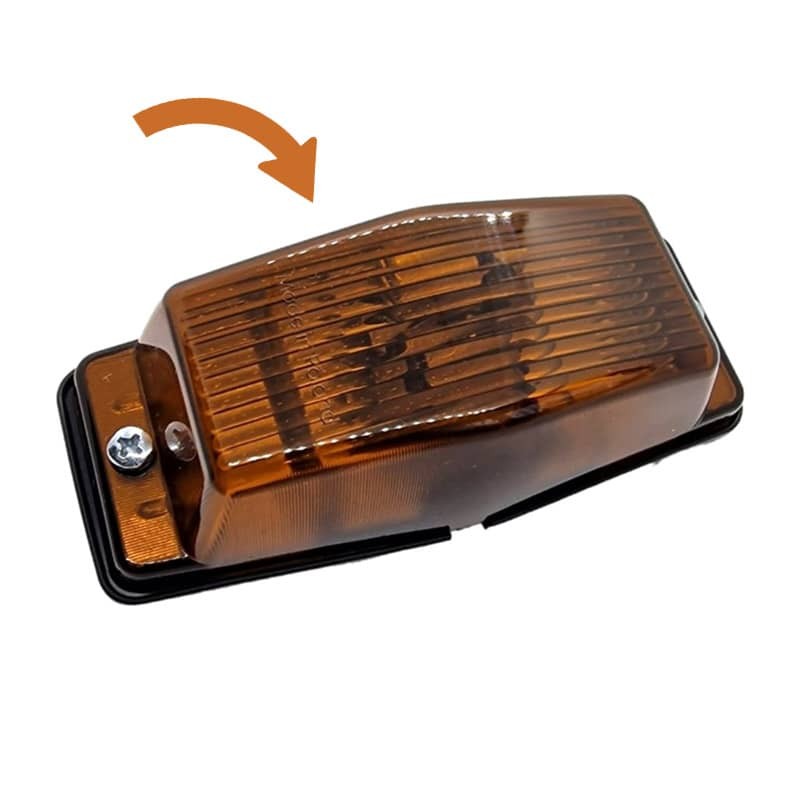 Cabochon Orange teinté pour Feu Double Ampoule effet fumé Facile à ...