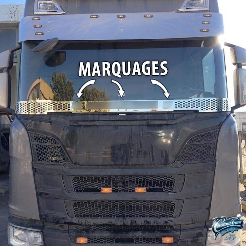 Pare Pierre inox perforé Scania S R New Generation 2017 et plus Acc...