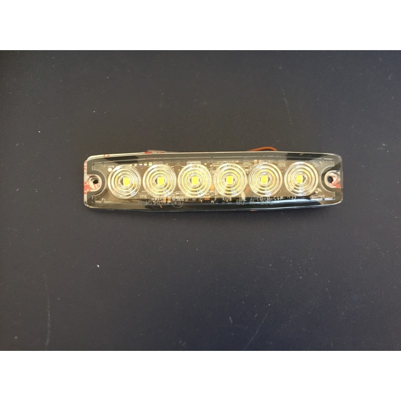 FEU FLASH A ECLATS EXTRA PLAT ORANGE 12-24V 6 LEDS FEU FLASH A ECLA...