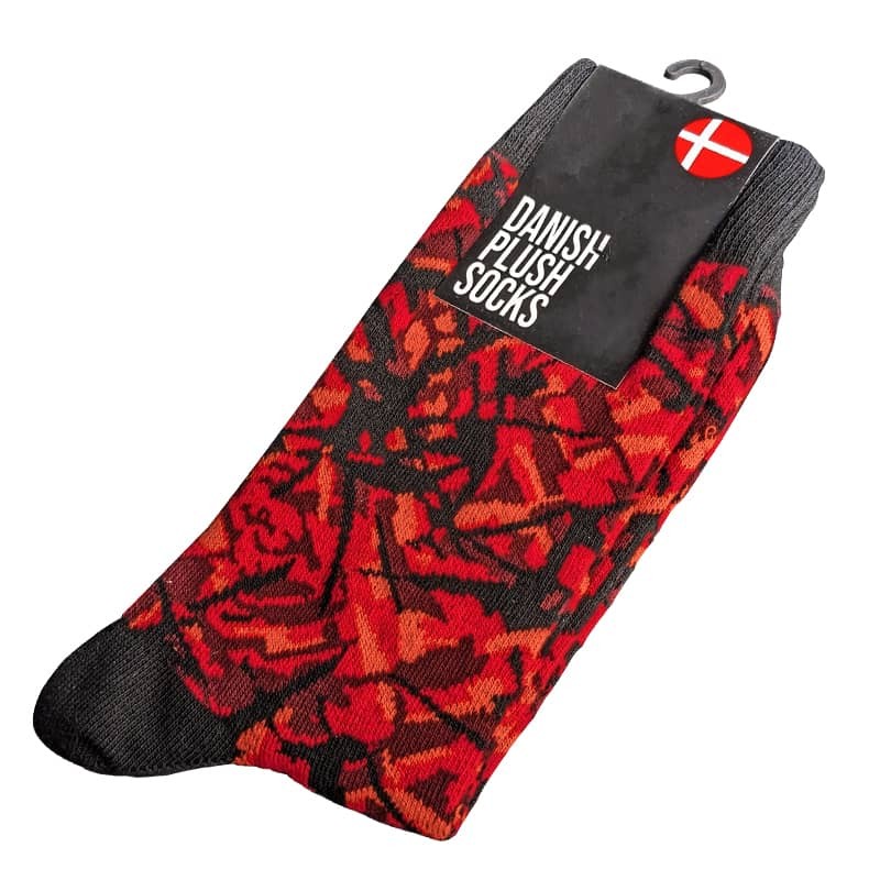 Chaussettes en Tissu Danois rouge Pour le look dans votre cabine CH...