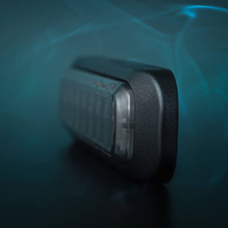 Feu flash 6 LEDs Bleu lentille teintée 12-24V Dark Knight Strands E...