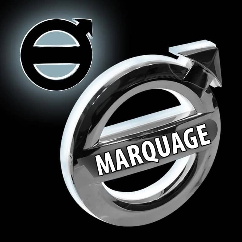 Eclairage Logo LED orange et blanc Volvo FH5 FH4 FM4 FE FL Montage ...