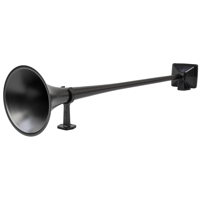 Klaxon Trompe Hadley noir 95 cm diamètre 185 mm Base rectangulaire ...
