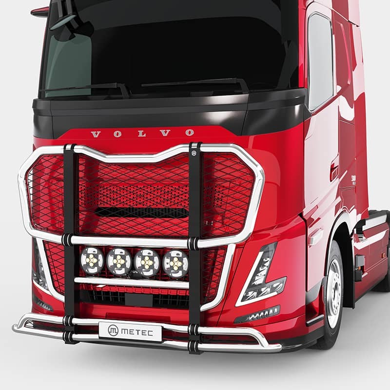 Pare Buffle inox Volvo FH Aero pour pare choc bas - Compatible Diam...