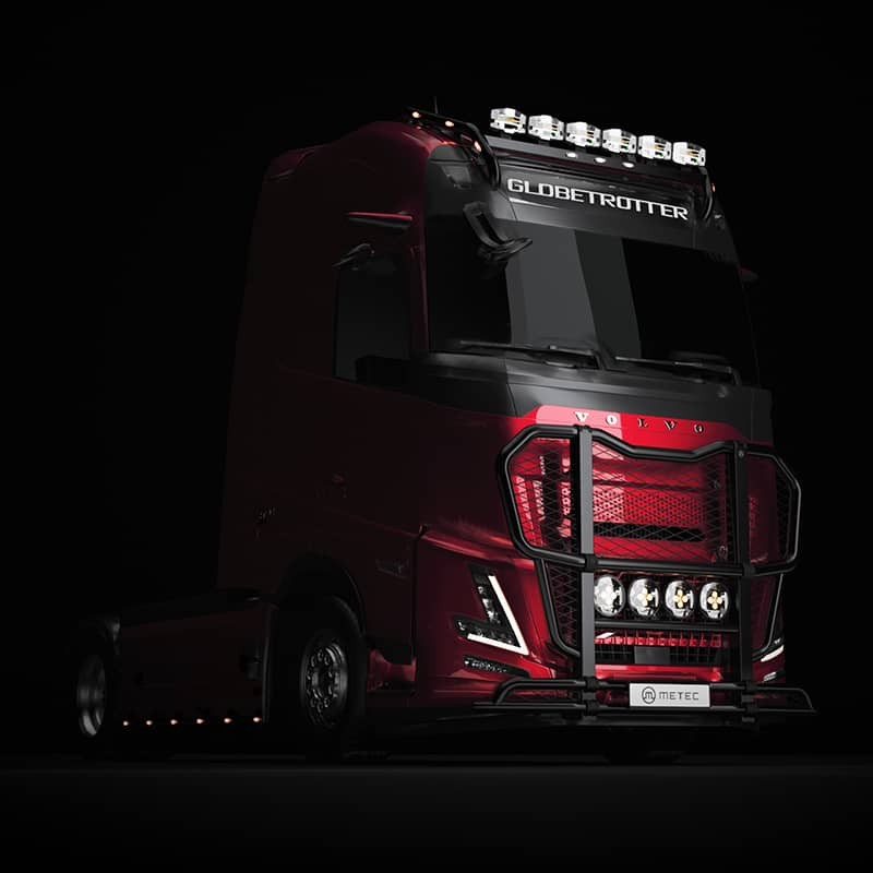 Pare Buffle noir Volvo FH Aero pour pare choc bas - Compatible Diam...