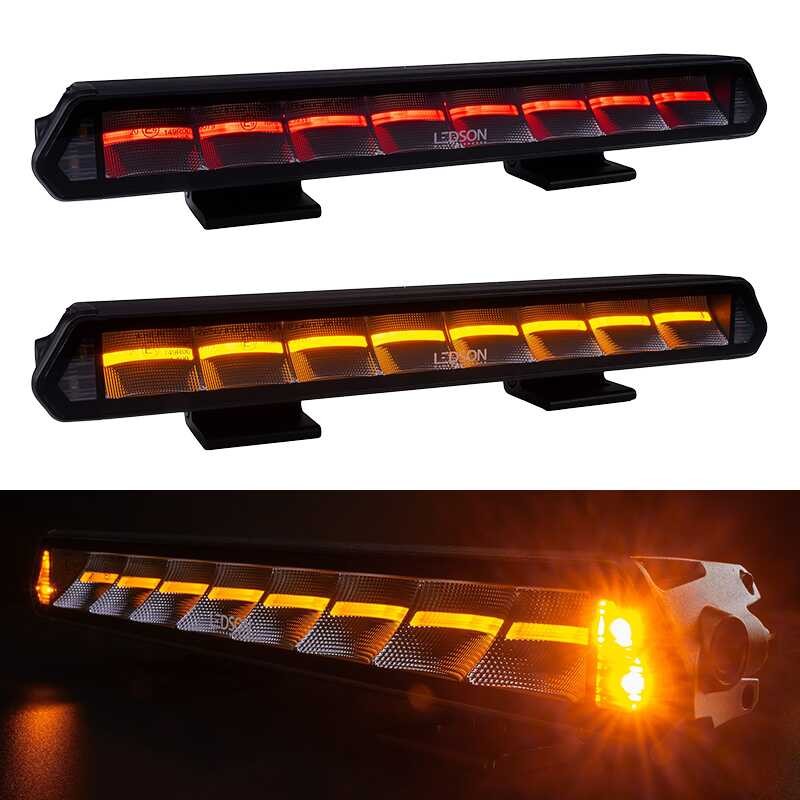 Barre LED de travail 14 pouces Epix 9-36 volts 120 Watts Rouge / Or...