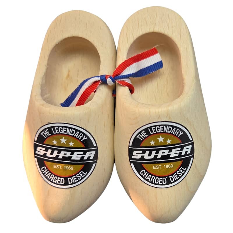 Mini Sabots en bois Legendary Diesel SUPER Gold 10,5 cm pour la Déc...