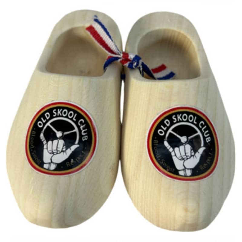 Mini Sabots en bois Old Skool Club 10,5 cm pour la Décoration du Ca...
