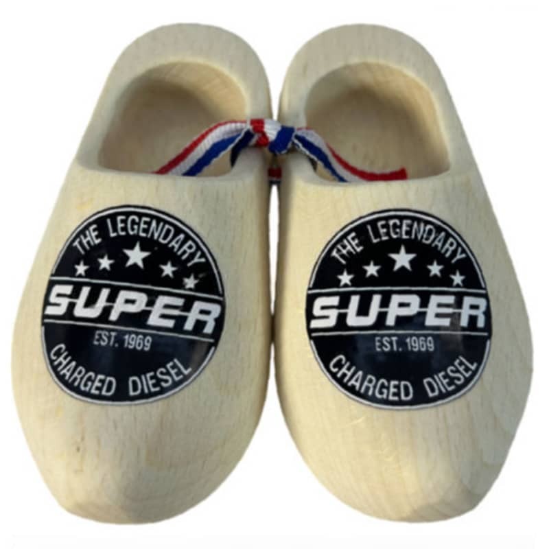 Mini Sabots en bois Legendary SUPER Diesel noir 10,5 cm pour la Déc...