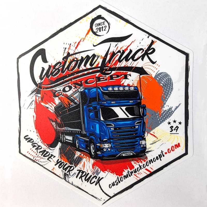 Sticker Custom Truck Concept Camion Scania Bleu 10 cm Finition Mat ...