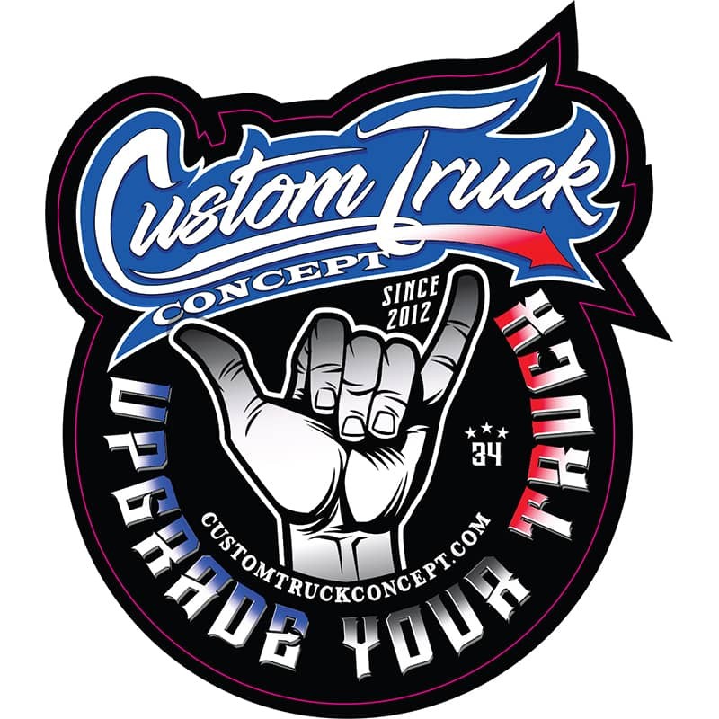Sticker Custom Truck Concept noir 10 cm Finition Mat STICKER-CTC