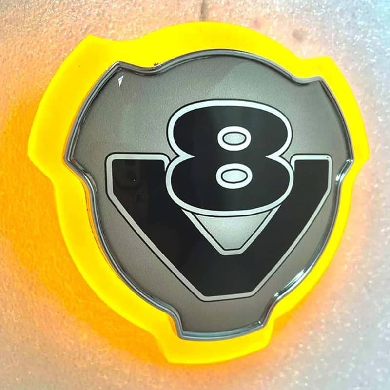 Logotipo De Scania V8 EMBLÈME LOGO SCANIA V8 ACIER INOXYDABLE CHROME