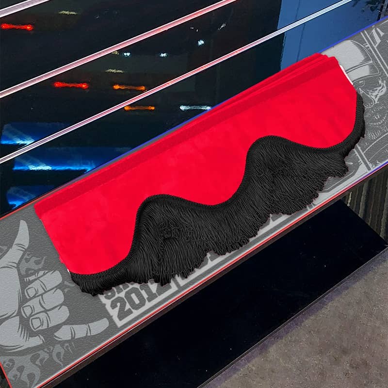 Frange rouge fils noirs pour cabine de Camion Pare-Soleil 000CC5313N