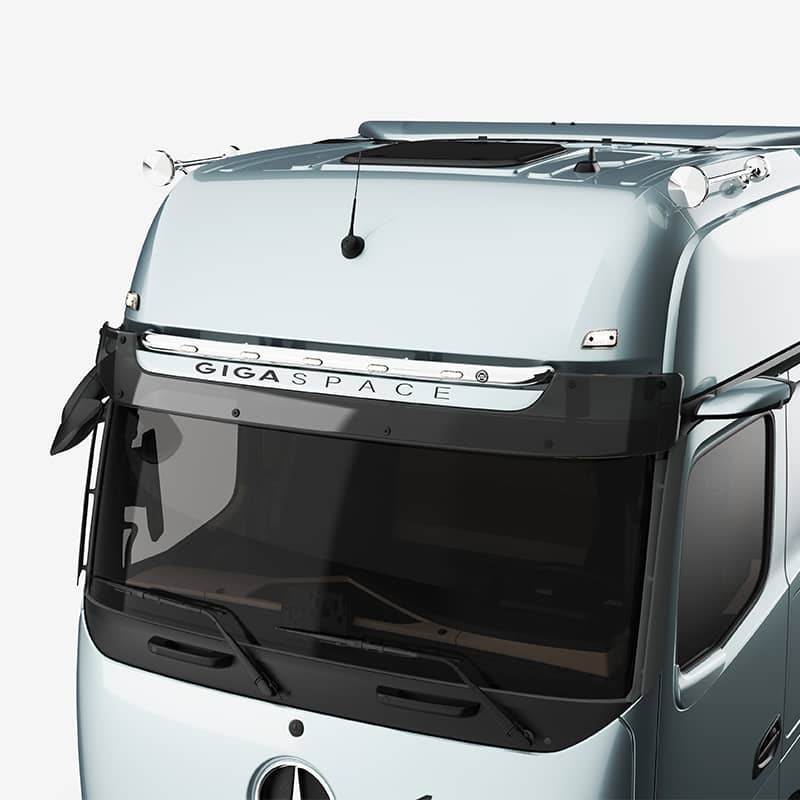 Rampe de visière inox Leds Mercedes Procabin Actros 2025 Gigaspace ...