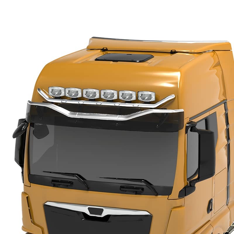 Rampe de toit inox à LEDs sur visière compatible MAN TGX dès 2020 p...