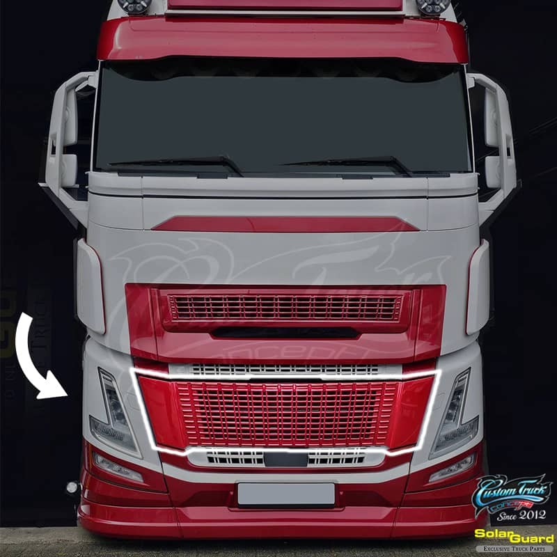Grille inférieure Polyester pour Calandre Volvo FH Aero - Compatibl...