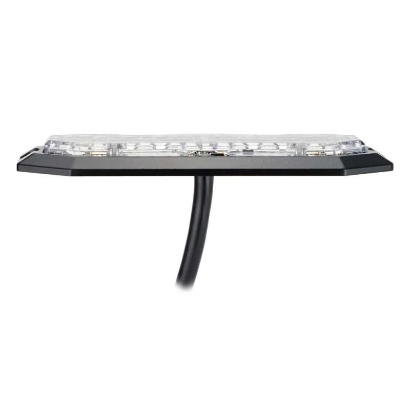 Feu Flash 12 LEDs à éclats12-24 volts extra plat orange et blanc Ap...