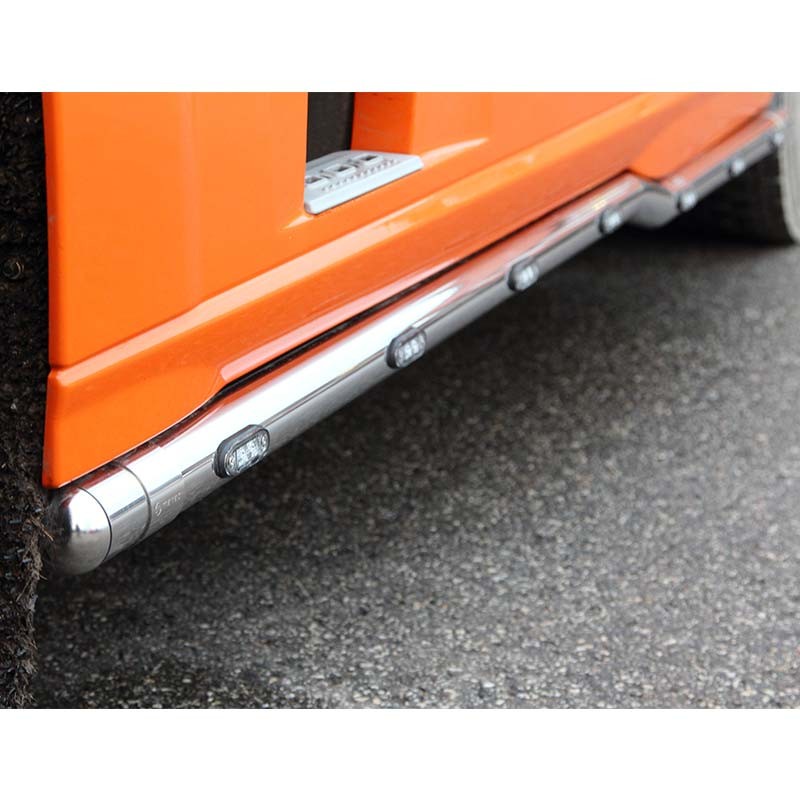 Rampes inox sous carénages Daf XF Euro 6 empattement 3800mm avec LE...