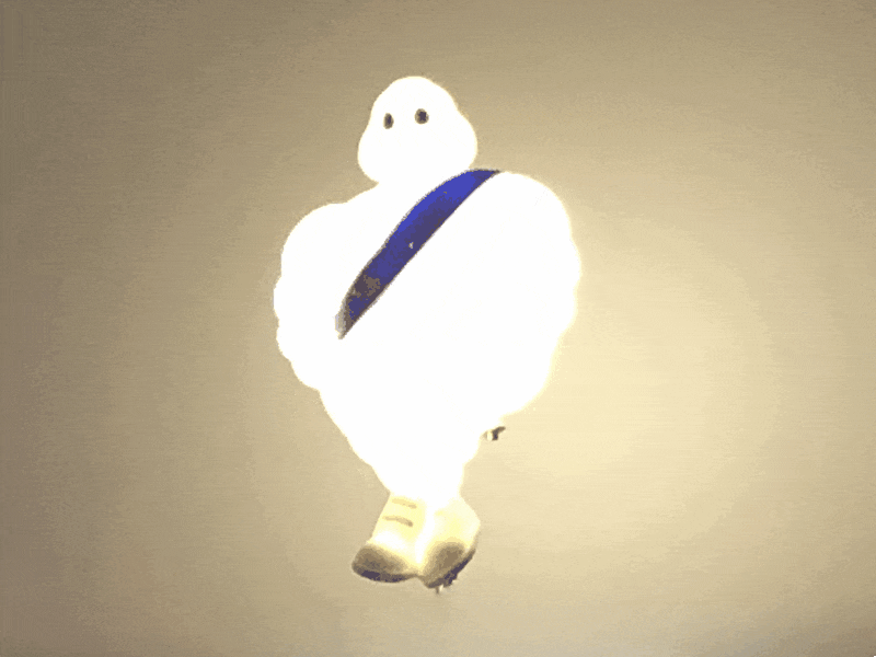 Pack 2 Bonhommes Bibendum Michelin 40cm lumineux avec Modules LED F...